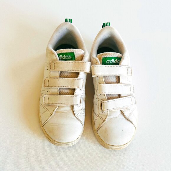 adidas | Shoes | Adidas Kids Sneakers White With Green Trim Size 2 ...